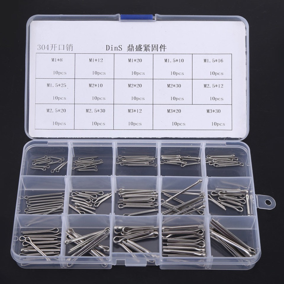 Assorted Metric A2 Stainles Steel Split Pins Split Cotter Pins Kit of ...