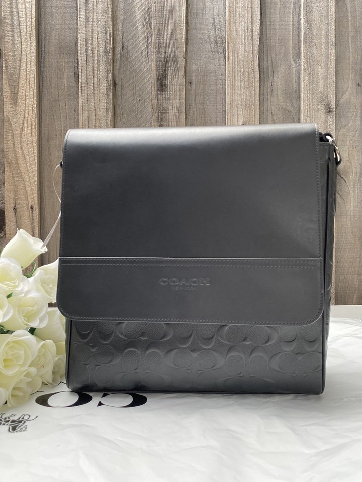 NWT Coach Houston Map Bag In Signature Leather 4006 | eBay