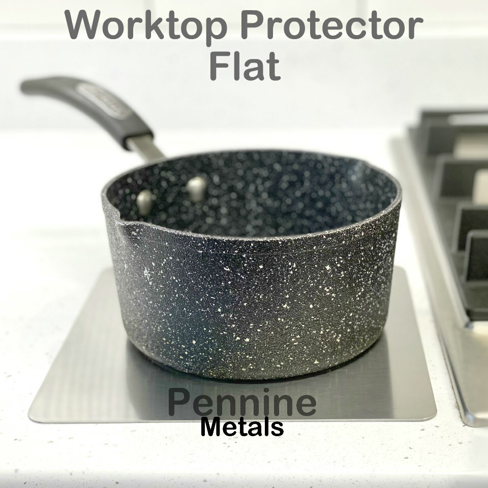Brushed Stainless Steel WORKTOP PROTECTORS - Small, Medium or Large ...