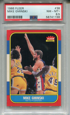 1986 Fleer #38 Mike Gminski PSA 8.5 NM-MT+ New York Nets | eBay