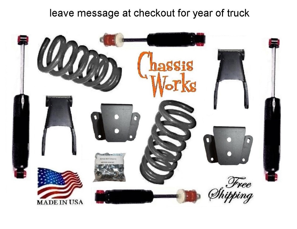 19651972 Ford F100 3 Inch Front 4 Inch Rear Complete Lowering Kit