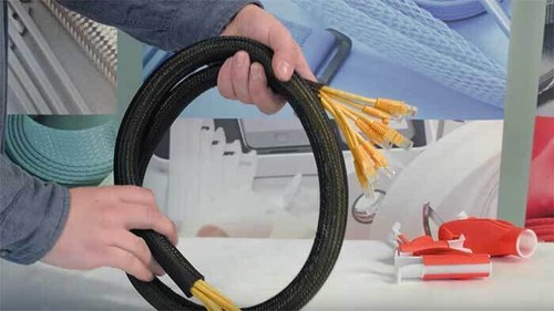 ALL SIZES & COLORS 5 FT - 100 FT. Expandable Cable Sleeving Braided ...