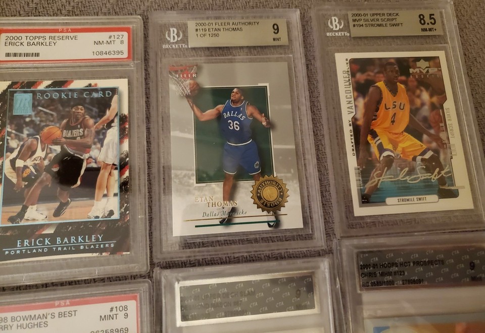 NBA BASKETBALL CARDS ~ GRADED / SLABS - ASSORTED LOT OF 15 ~ BECKETT ...
