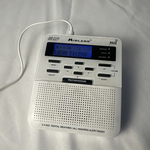 Midland Public Alert WR-100 Digital Weather Hazards Alert Radio Damaged ...