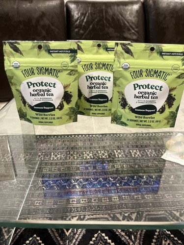 New 3 Bags Four Sigmatic Protect Organic Herbal Tea With Elderberry ...