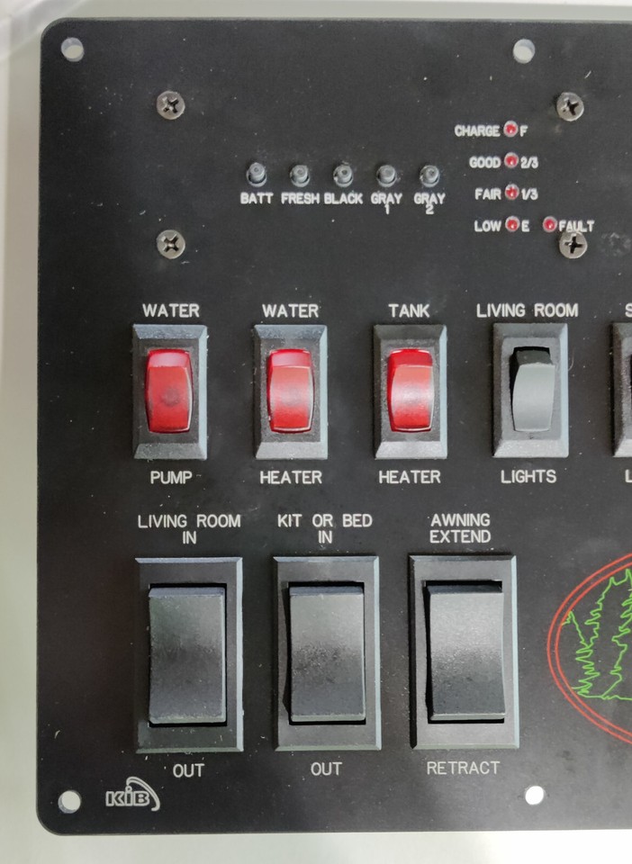 KiB Systems Monitor Panel w/ 3x Slide Outs 7x On/Off Switches M1169-FOR ...