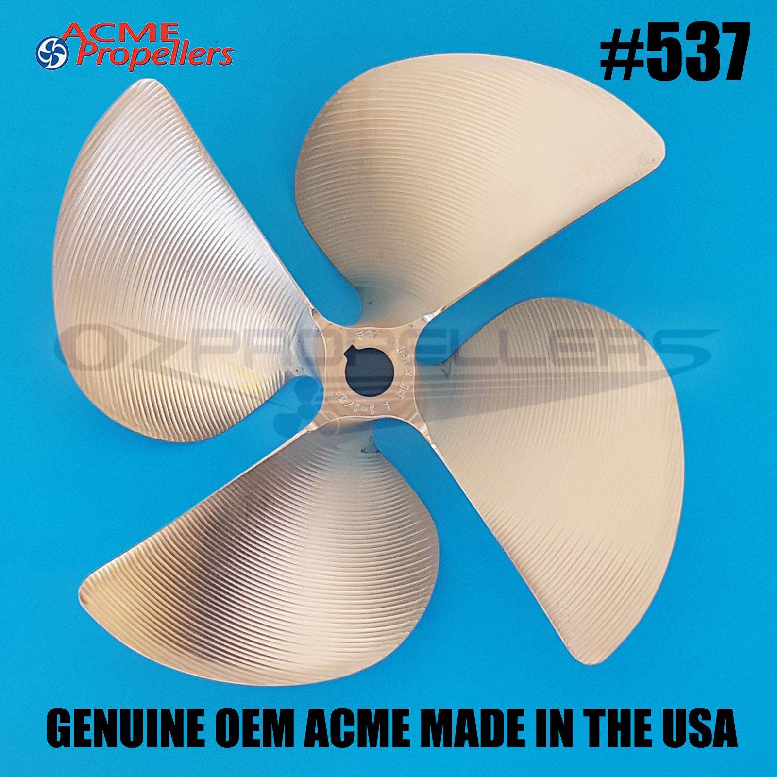 537 ACME Ski Wake Boat Propeller 13.5 x 16 prop (4Blade) 1 1/8 " Left ...