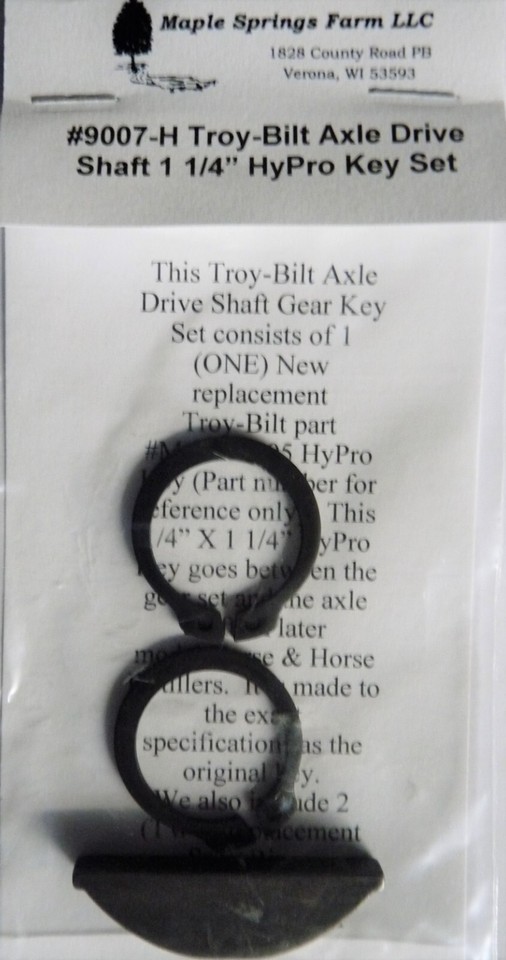 US Built Troy-Bilt HORSE Wheel Axle Rebuild Kit 1 1/4" Key Shaft GW ...