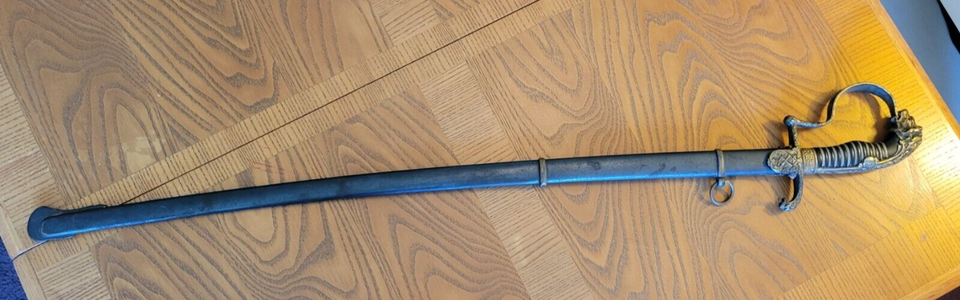 EXCELLENT! Imperial German Etched Lion's Head Quill Point Officer's ...