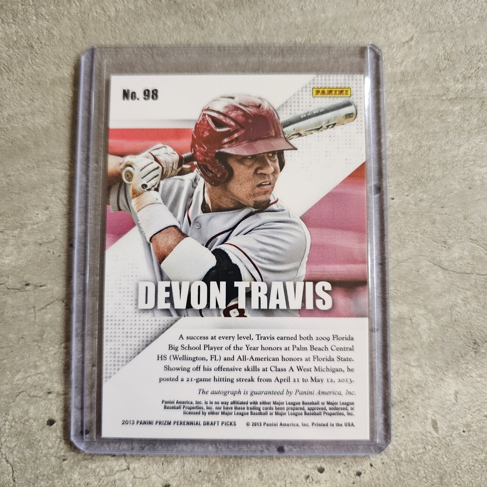 Devon Travis 2013 Panini Prizm Draft Picks Prospect Signatures ...