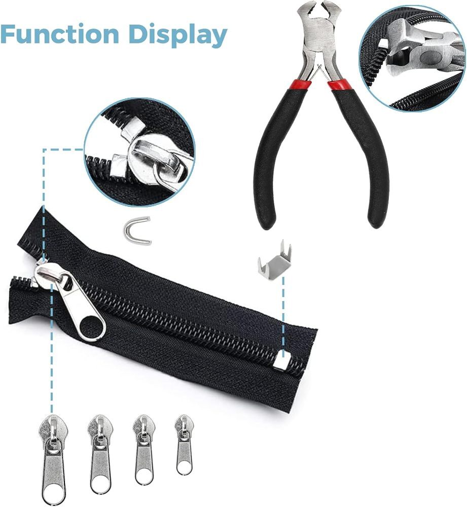 197 teilig Reißverschluss Reparatur Set, Zipper Schieber, Metall ...