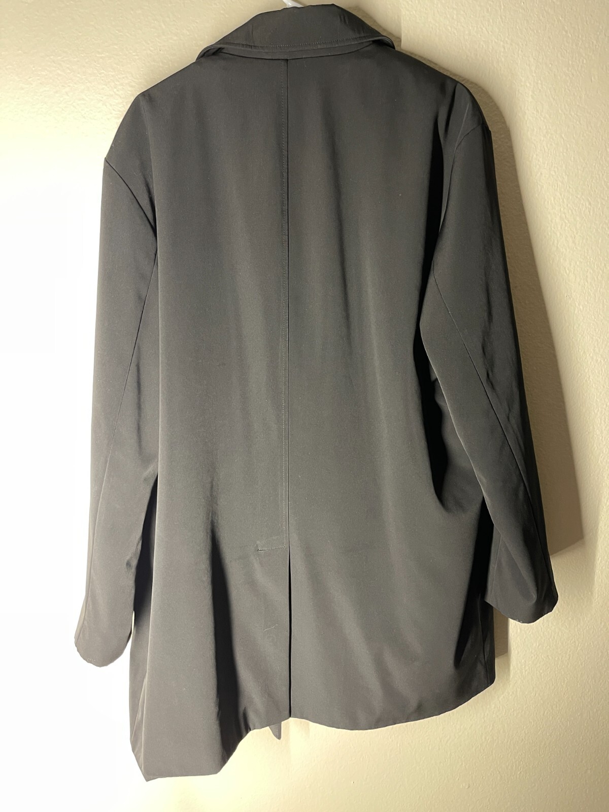 🔥 Barneys New York Trench Rain OverCoat Mens 44R Bla… - Gem