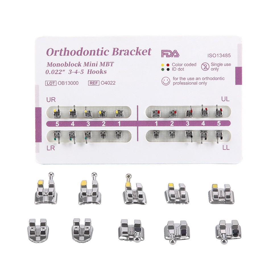 Dental Orthodontic Brackets Braces Mini MBT Roth.022 Hook 345 /NITI ...