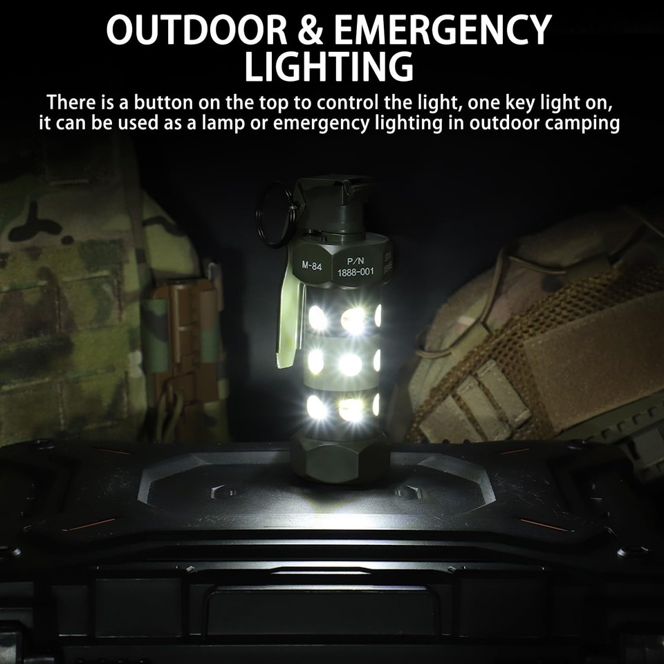 M84 Airsoft Flashbang Grenade Toy Plastic CS Hand Grenade Model Outdoor ...