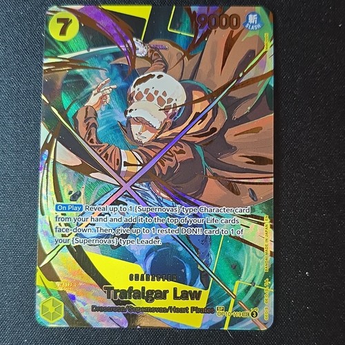 Bandai Trafalgar Law OP10-119 SP Foil Secret Rare 9000 Power 7 Cost One ...