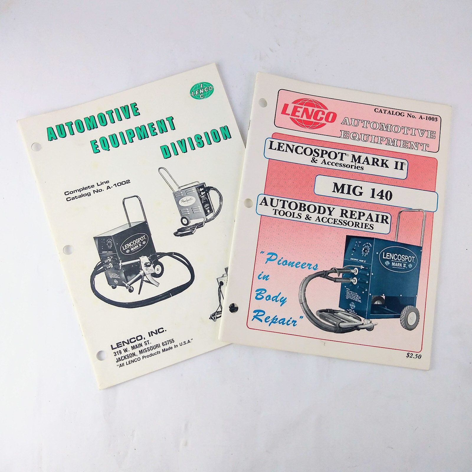 Vintage Lenco Inc Automotive Equipment Catalogs Lot of 2 Spot Welders ...