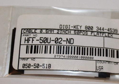 Parlex USA 050-50-51B 50 Position FFC, FPC Cable 0.5mm pitch 2" length ...