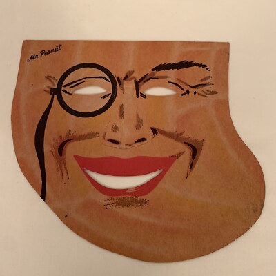 Planters Mr Peanut cardboard mask vintage | eBay