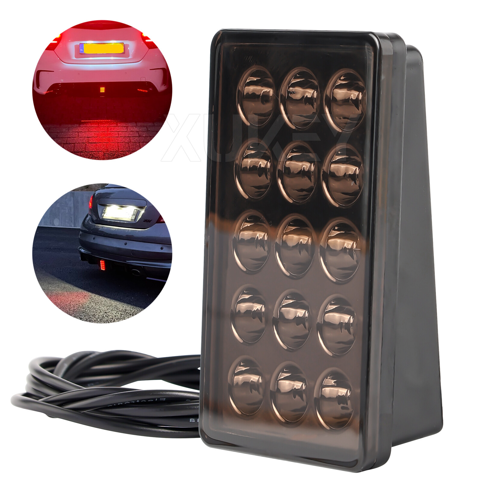 12V F1 Style LED Rear Brake Lamp Strobe Flashing Tail Stop Light ...