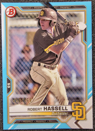 2021 Bowman Paper Sky Blue /499 Robert Hassell #BP-120 | eBay