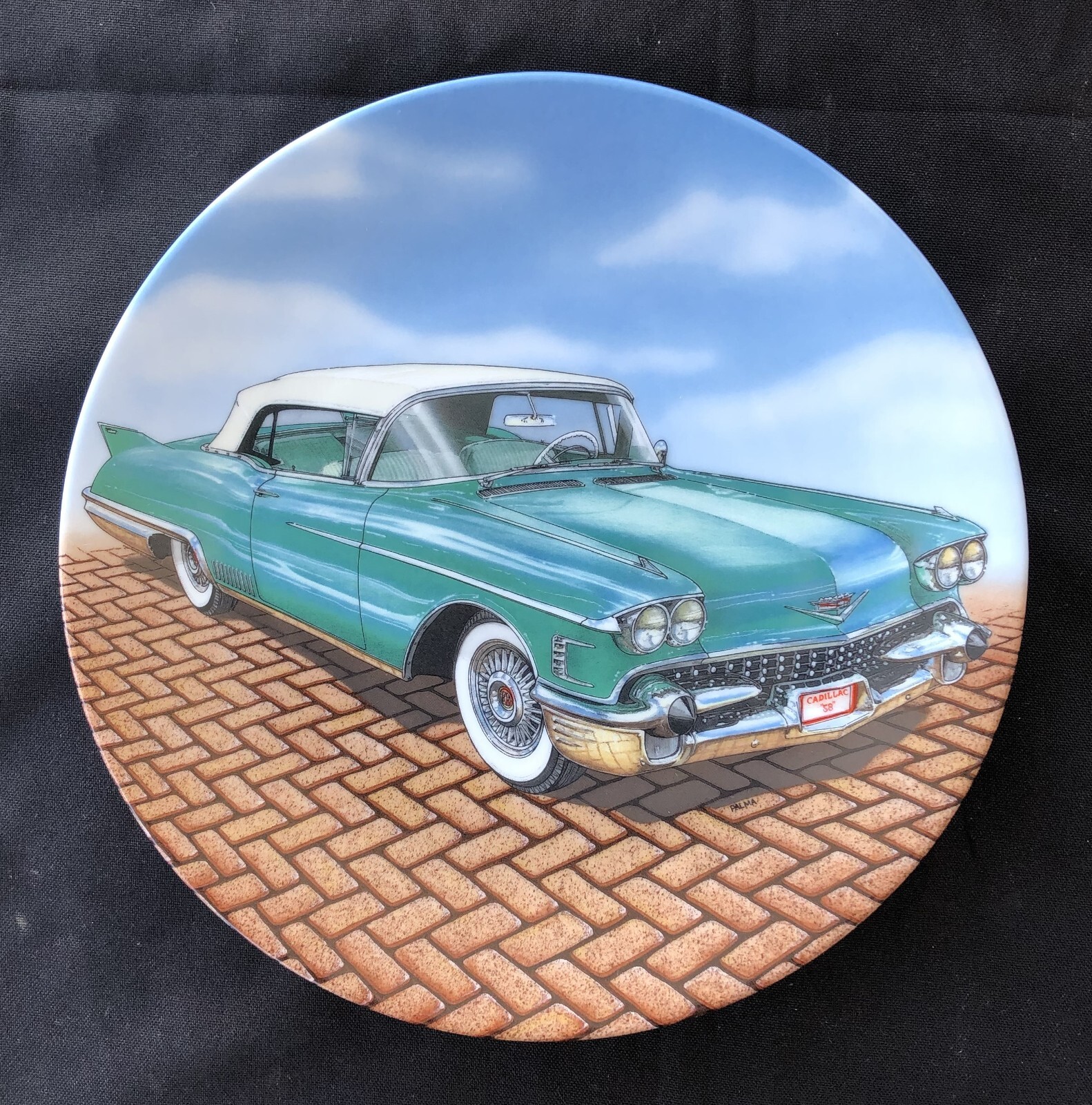 DELPHI DREAM MACHINES '58 CADILLAC BIARRITZ COLLECTOR PLATE W. CERT AND ...