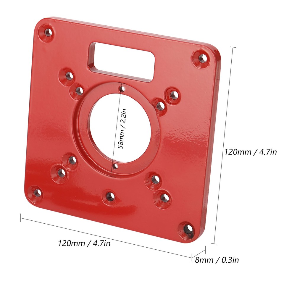 Aluminum Router Table Insert Plate+4 Rings Screws Fr Woodworking ...