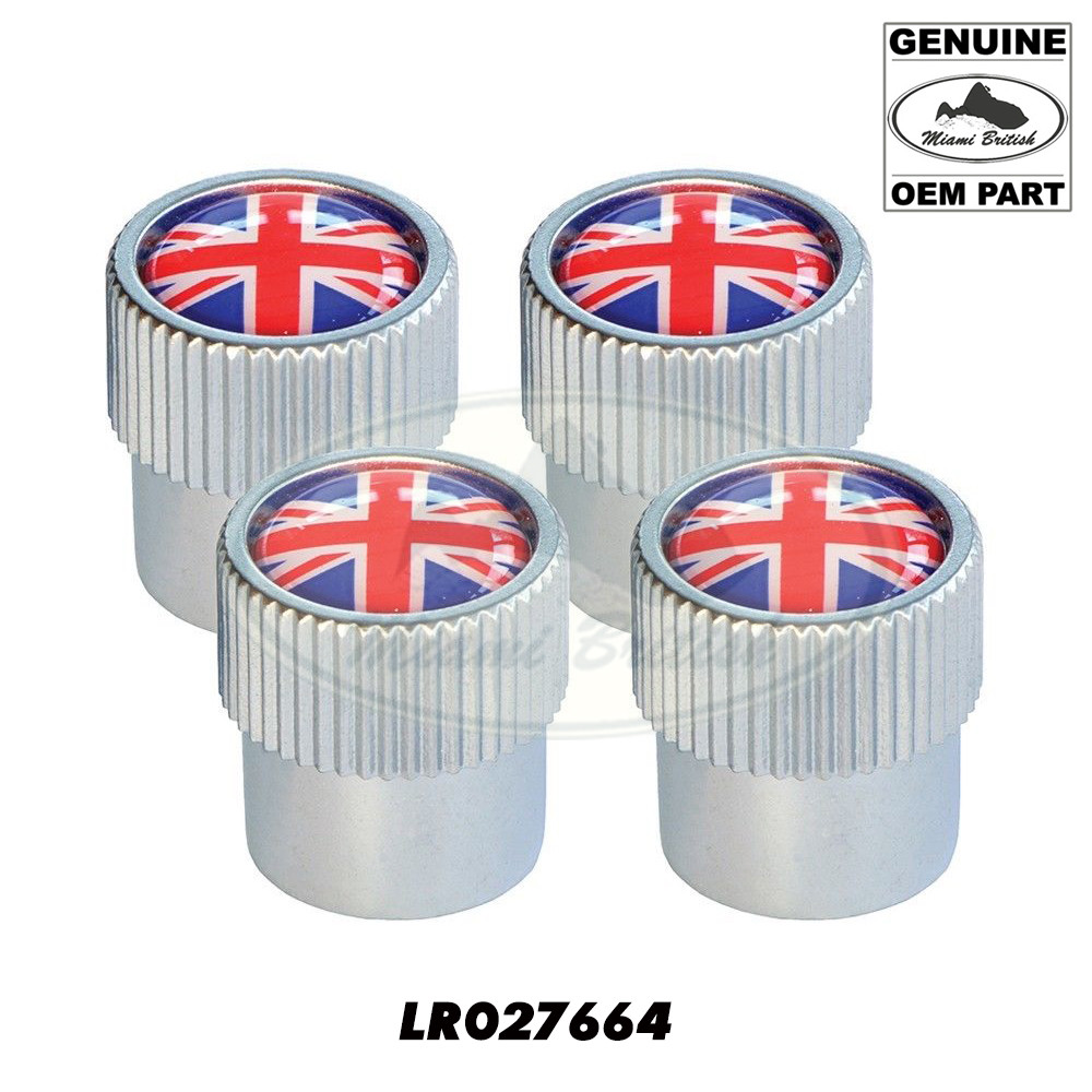 LAND ROVER TIRE VALVE STEM CAP SET x4 RR SPORT EVOQUE RANGE DEF LR4 LR2 ...