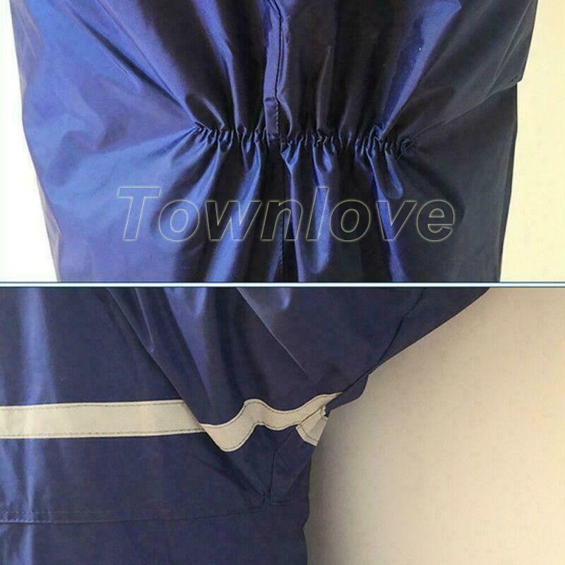 Mens Rain Suit Overalls Waterproof Raincoat Full Body Jumpsuit Rainwear ...