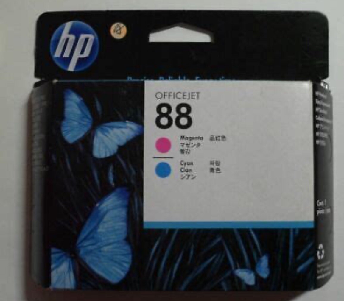 GENUINE HP 88 Cyan Magenta Printhead HP C9382A Sealed OEM Box print ...