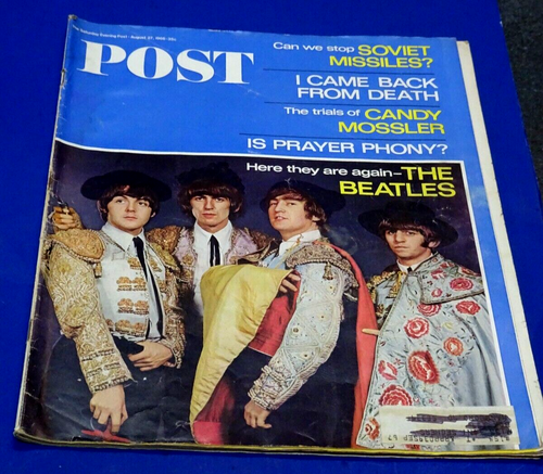 Saturday Evening Post Magazine August 27 1966 The Beatles Cover-Used ...