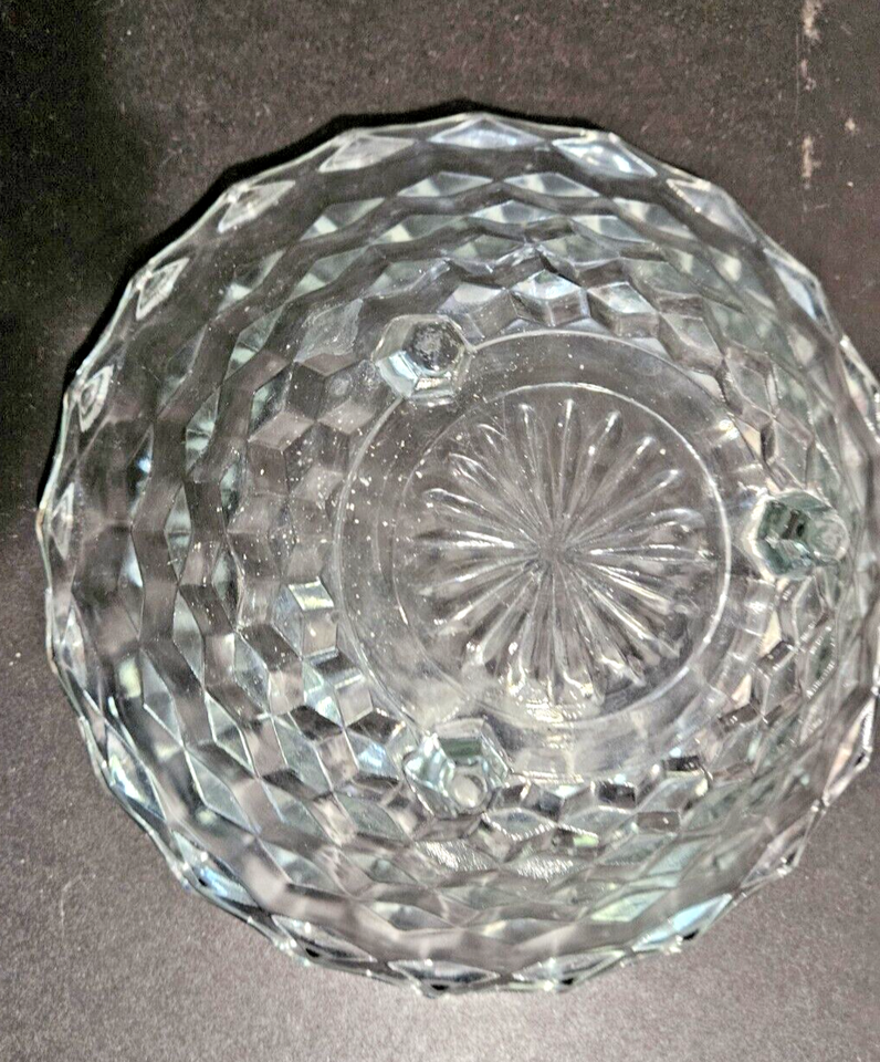 Indiana Glass Co. Whitehall Pattern Clear 3 Toed Footed Round Serving ...