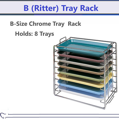 Dental B Tray Rack Chromed Steel Instrument Tray Holder for Size B ...