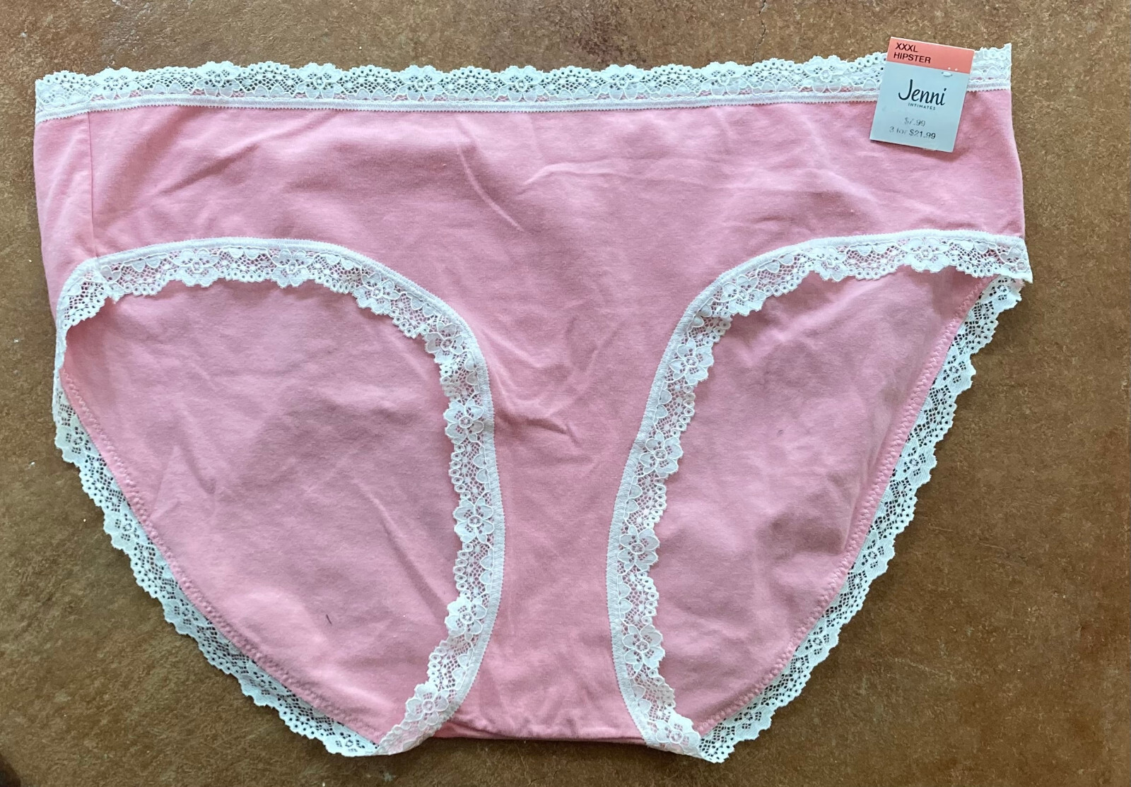 New Jenni Intimate Women Lace Trim Hipster, Dolories Blush, XXX-Large ...