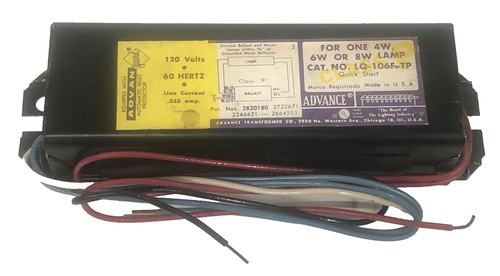 NOS ADVANCE LQ-106F-TP FLUORESCENT BALLAST FOR (1) F4T5 F6T5 F8T5 ...