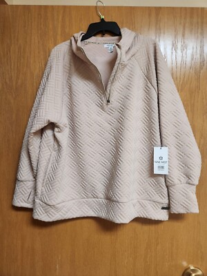 Nine West Active Pullover Hoodie Beige Sweatshirt. NWT. 4X. Cute. | eBay