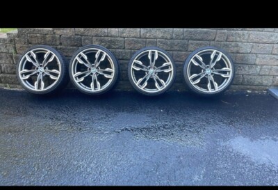 21 inch BMW Genuine OEM 718M Titanium Wheels Set with Michelin Pilot 4S ...