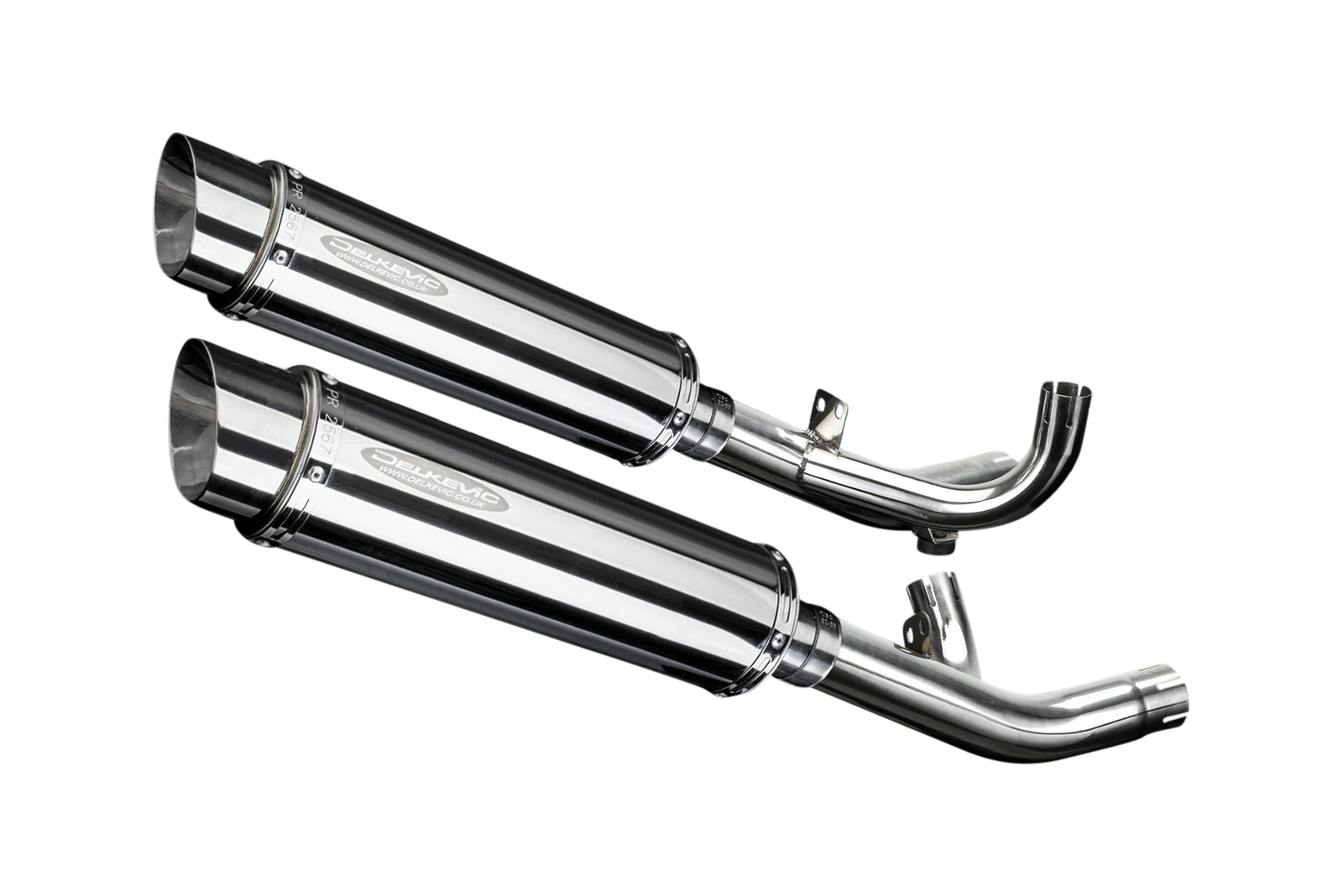 Delkevic Slip On Yamaha VMAX 1700 14" Round Stainless Muffler Exhaust ...