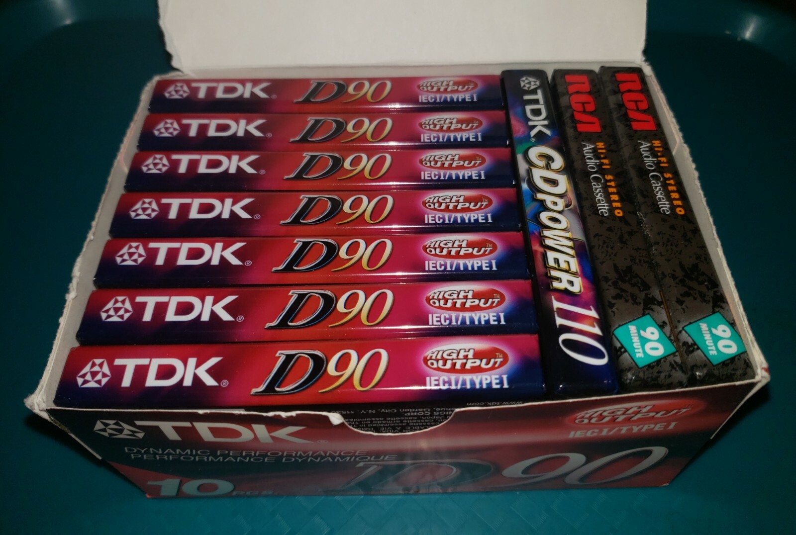 VINTAGE LOT 7 TDK D90, 1 TDK CDPOWER 110, 2 RCA HI-FI CASSETTE TAPES 90 ...