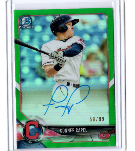Conner Capel 2018 Bowman Chrome GREEN Refractor /99 Autograph Auto Card ...