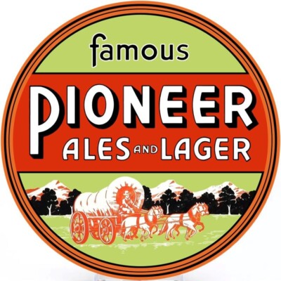Pioneer Lager Beer & Ale NEW Sign 40" Dia. Round USA STEEL XXL | eBay