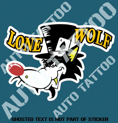 LONE WOLF DECAL STICKER COOL VINTAGE RETRO AMERICANA HOT ROD RAT ROD ...