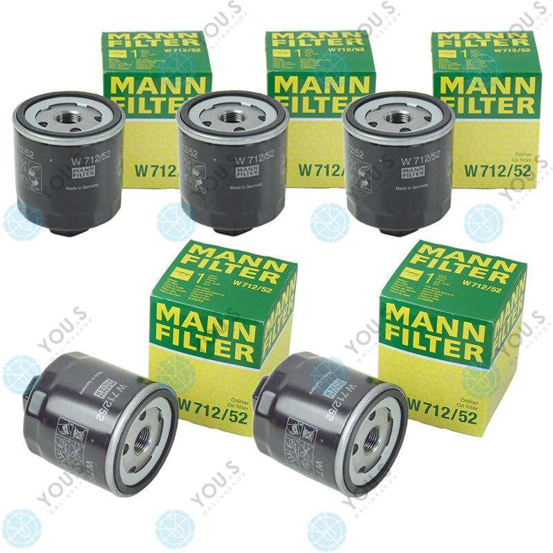 5x Original Mann Filter Oil Filter W712/52 for VW Vento (1H2) 1.4/1.6 ...