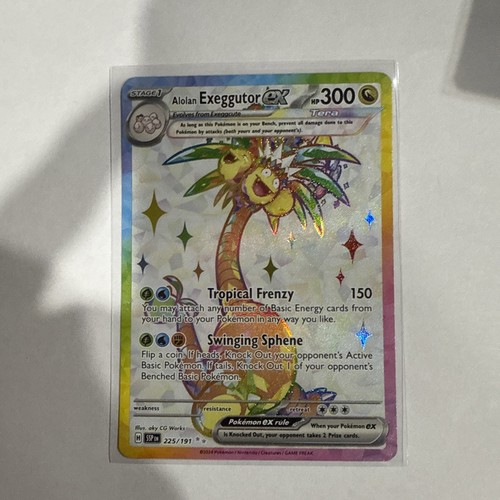 Alolan Exeggutor ex 225/191 MINT -Ultra Rare Pokémon Card- Surging ...