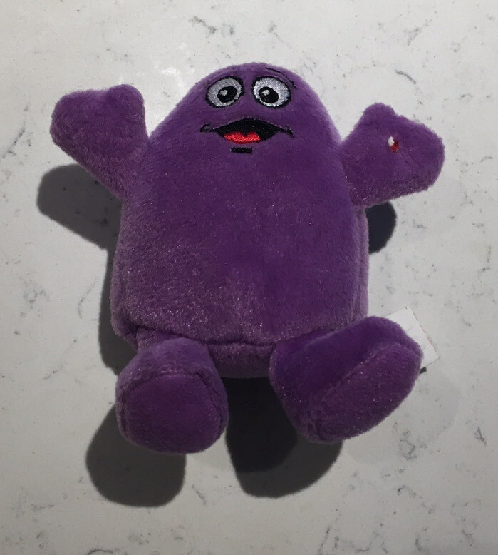 TY ORIG Beanie Baby Grimace McDonalds Character Collectible 30 Yr Happy ...