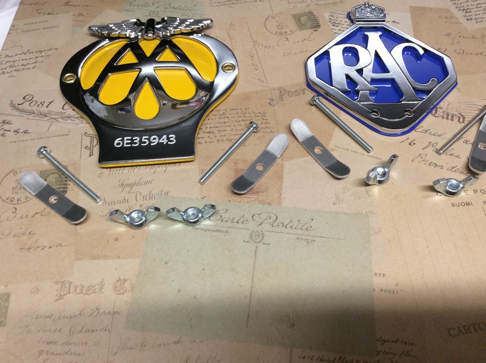CLASSIC AA CAR BADGE AND RAC BADGE SERIAL NUMBER COLLECTABLE | eBay UK