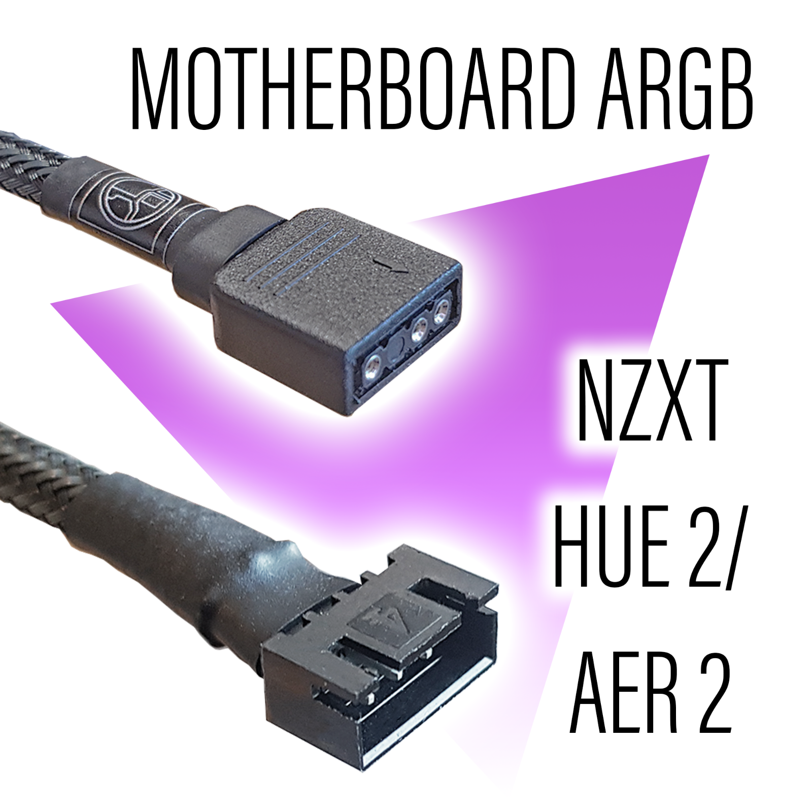 Motherboard Standard ARGB 3-pin 5V to NZXT RGB Fan Adapter | eBay