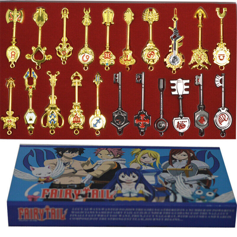 Anime Fairy Tail Lucy Celestial Spirit Magic Keys 21 models with Box ...