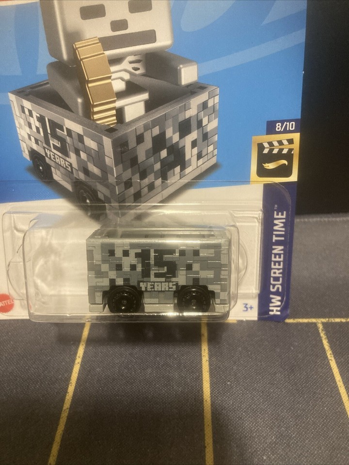 2024 Hot Wheels Minecraft 15 Years Minecart HW Screen Time Toy Car | eBay