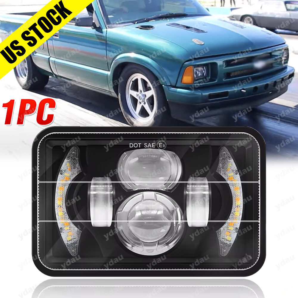 For Chevrolet S10 1995 1996 1997 4x6" LED Projector Headlight Hi/Lo ...