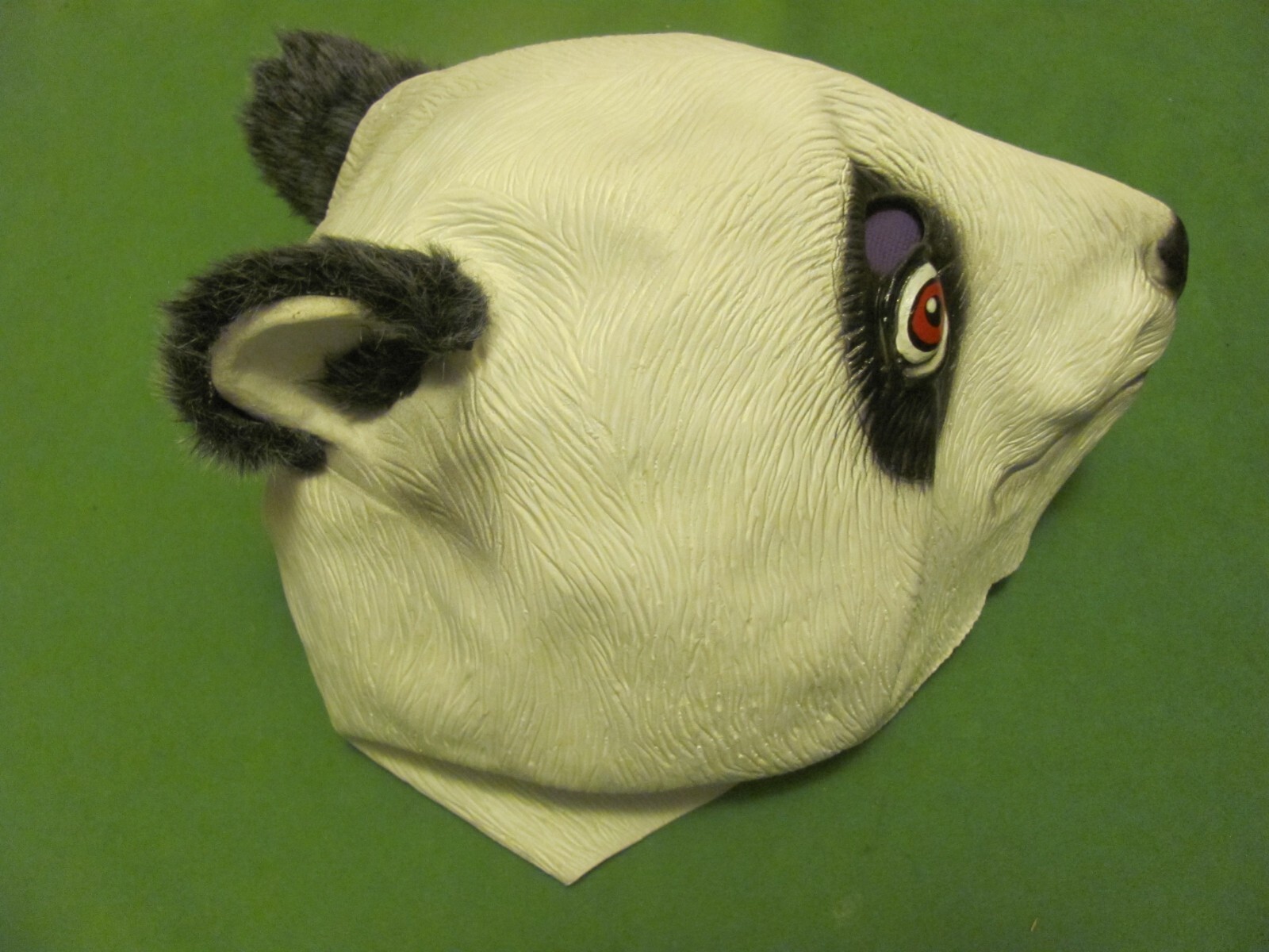 Overhead Rubber/Latex Full-Head Panda Mask with Ears. - Gem